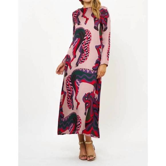 Oliphant | Dresses | New Oliphant Long Sleeve Shift Maxi Dress In ...